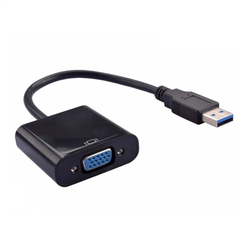 Adapter E-Green USB 3.0 (M) - VGA (F) crni