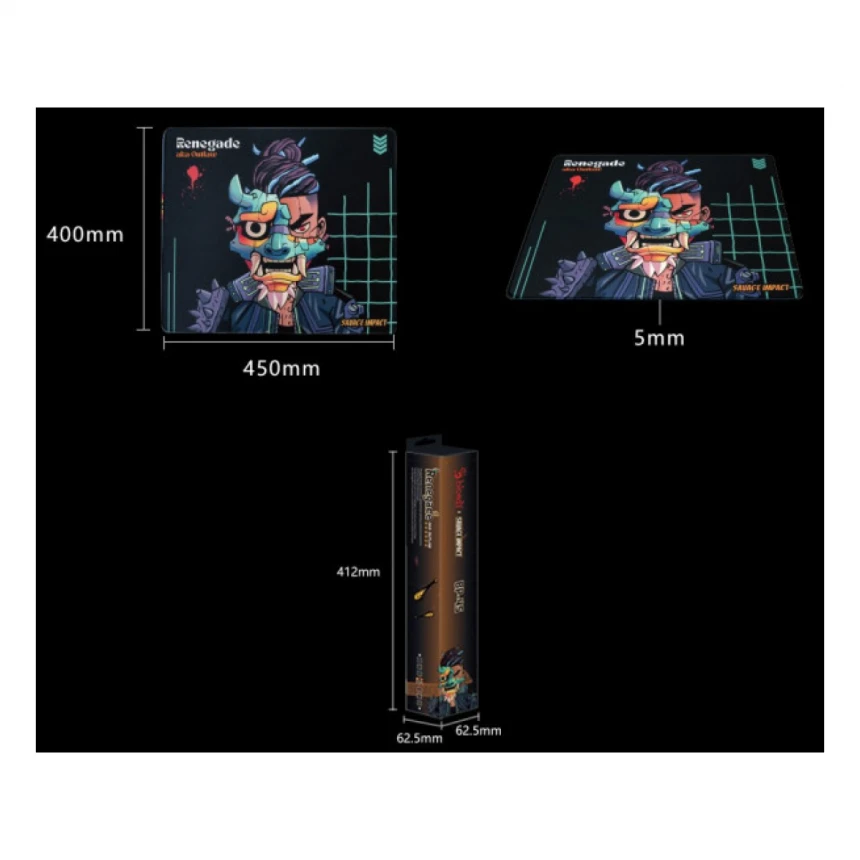 A4-BP45 RENEGADE A4Tech Bloody gejmerska podloga za misa 450x400mm, 5mm AKA OUTLAW