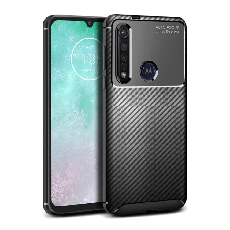 Maska Carbon Defender za Motorola Moto G8 crna