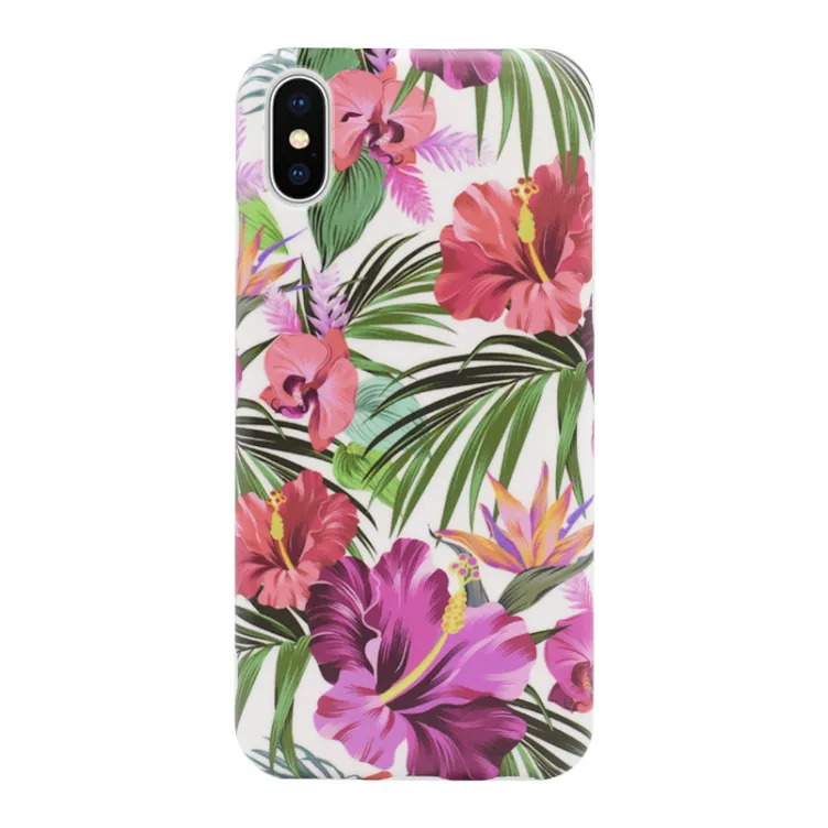 Maska Flower za iPhone XS Max bela.