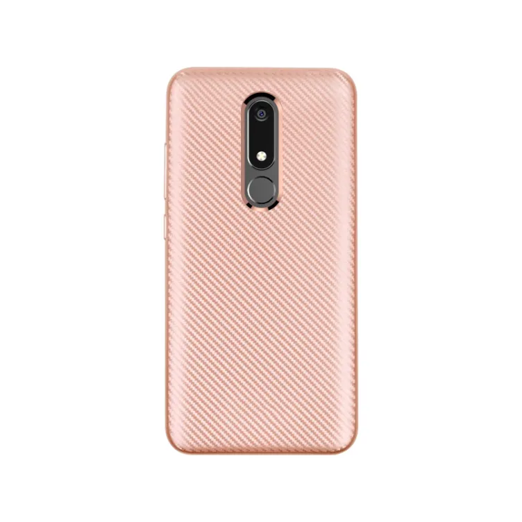 Maska Carbon fiber za Nokia 5.1 roze zlatna.