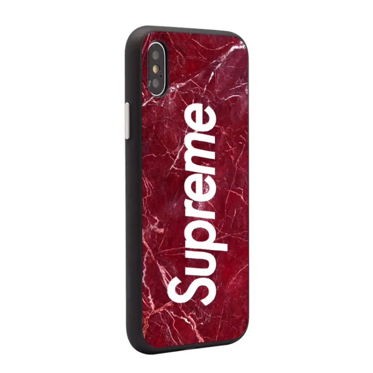 Maska Supreme print za iPhone XS Max crvena