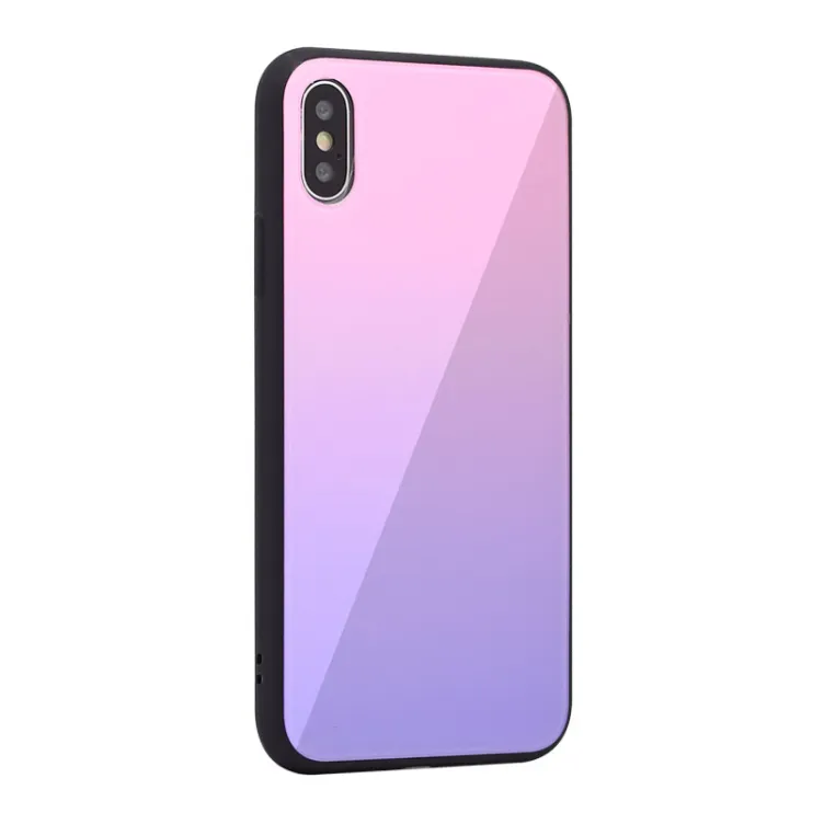 Maska Glass Mirror za iPhone XS Max roze.