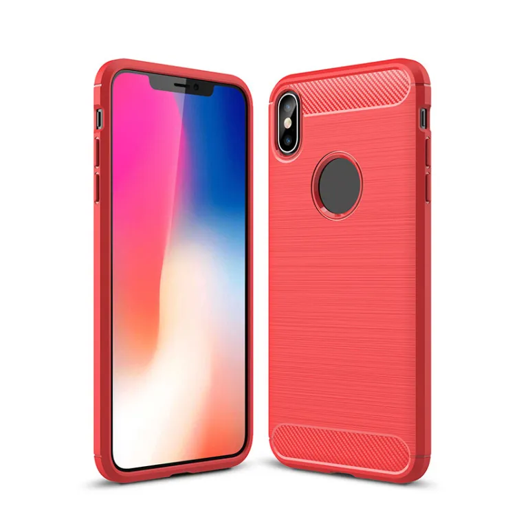 Maska Silicone Defender za iPhone XS Max crvena.