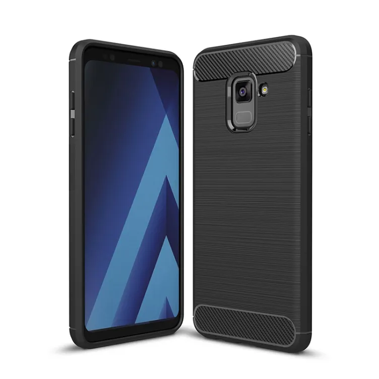 Maska Silicone Defender za Samsung A8 Plus/ A730 (2018) crna.