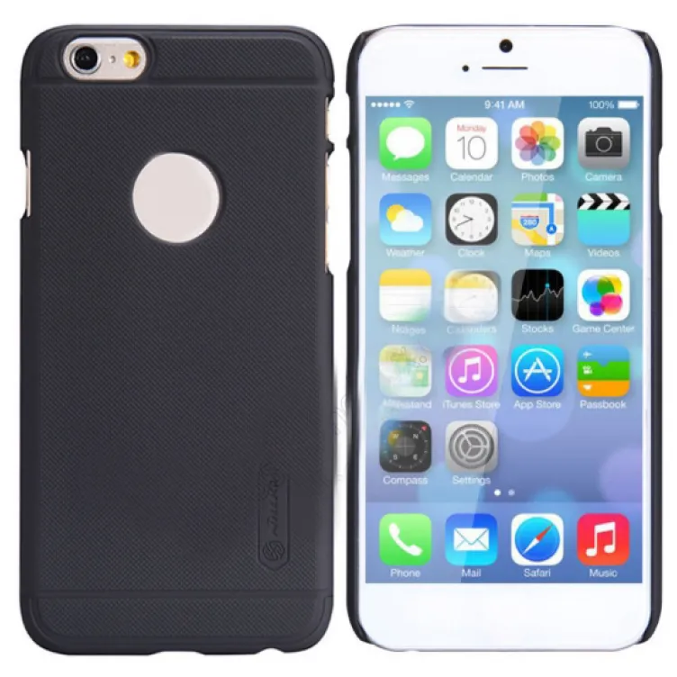 Maska Nillkin Super Frosted Shield za iPhone 6 Plus crna (sa otvorom za logo)