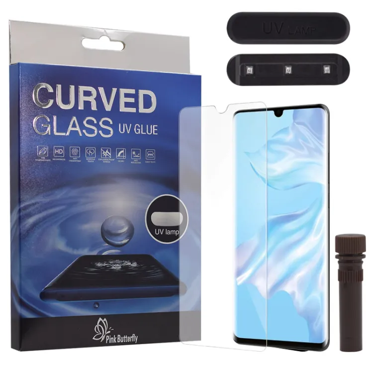 Zastitno staklo UV Glue Full Cover+ lampa za Huawei P30