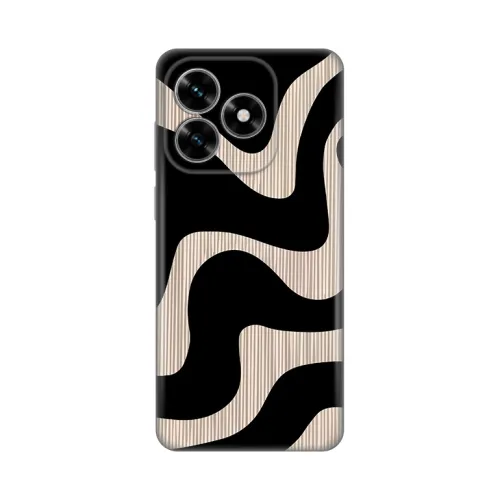 Silikonska futrola - maska print Skin za Huawei Honor X5c Plus Black Flow