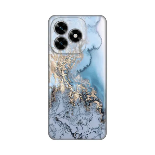 Silikonska futrola - maska print za Huawei Honor X5c Plus Blue Gold Marble