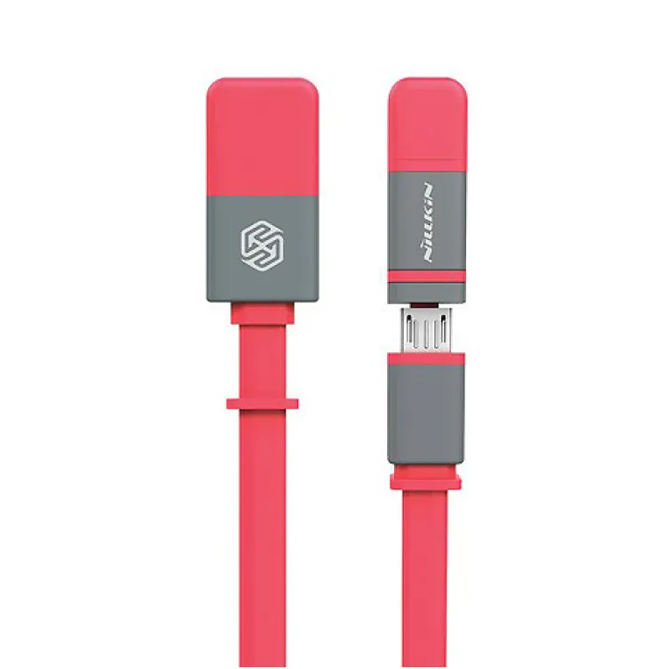 Nillkin USB kabel Plus II 2u1 (Lightning/ Micro) 1,2m pink.