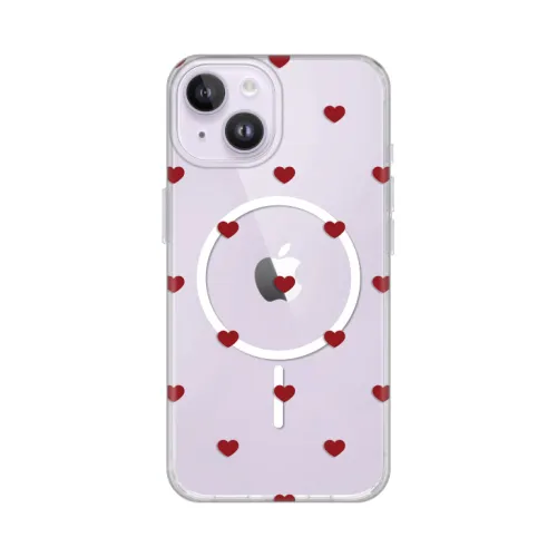 Futrola - maska print Magsafe za iPhone 13/14 6.1 Red Hearts