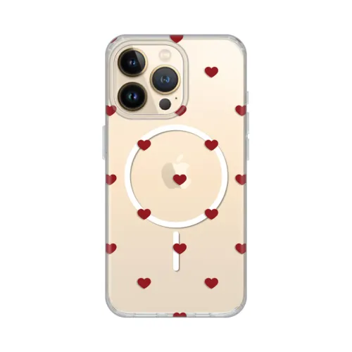 Futrola - maska print Magsafe za iPhone 13 Pro 6.1 Red Hearts