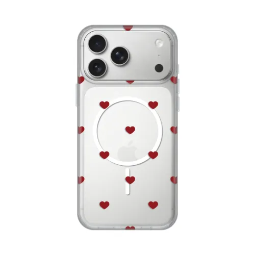 Futrola - maska print Magsafe za iPhone 17 Pro Max 6.9 Red Hearts