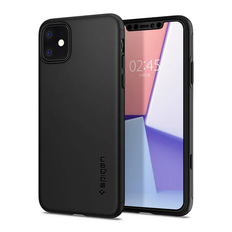 Maska Spigen Thin Fit za iPhone 11 Pro Max crna.