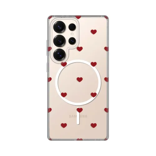 Futrola - maska print Magsafe za Samsung S938 Galaxy S25 Ultra Red Hearts