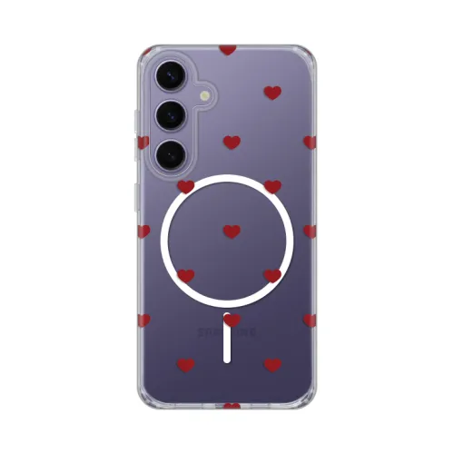 Futrola - maska print Magsafe za Samsung S921B Galaxy S24 Red Hearts