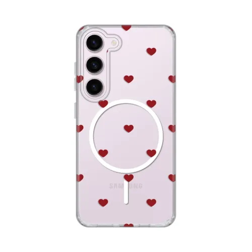 Futrola - maska print Magsafe za Samsung S911B Galaxy S23 Red Hearts