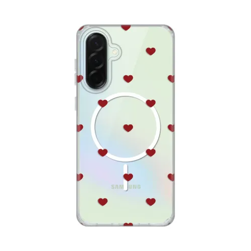 Futrola - maska print Magsafe za Samsung A366 Galaxy A36 5G Red Hearts