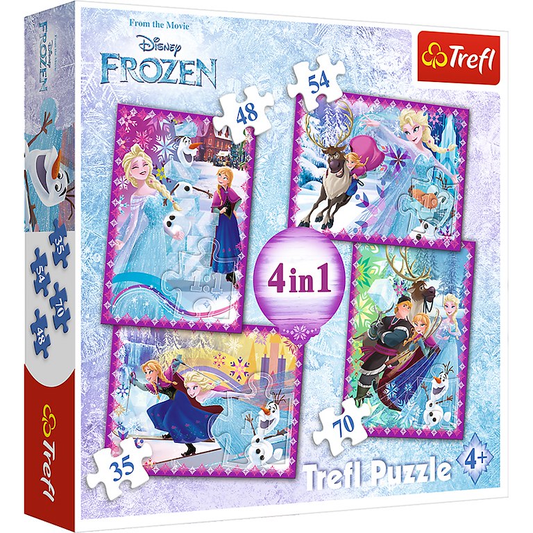 Trefl puzzle 4-u-1 Frozen 4 slagalice
