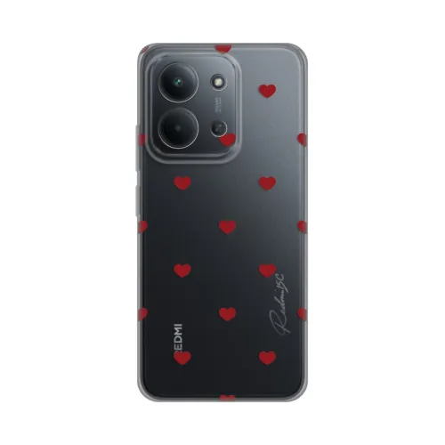 Silikonska futrola - maska print za Xiaomi Redmi 15C 4G Red Hearts