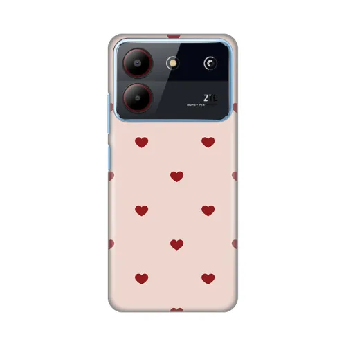 Silikonska futrola - maska print za ZTE Blade A54 Beige Hearts