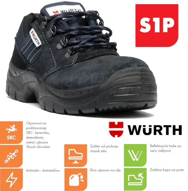 Wurth Bezbednosne cipele Monza S1P plitke vel. 42