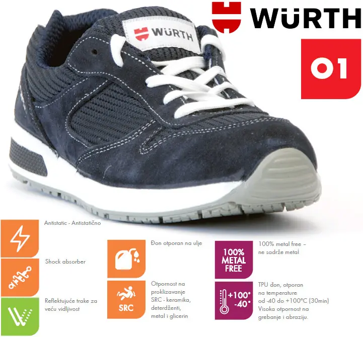 Wurth Radna patika Jogger Sport O1 vel. 40