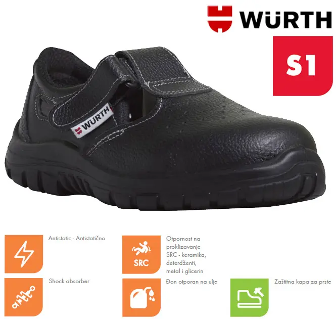 Wurth Bezbednosne sandale Kala S1 vel. 38