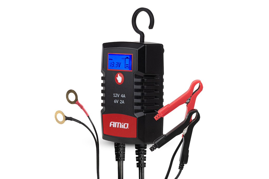 Digitalni ispravljač AGM GEL STD LiFePo4 MAX 4A 6V 12V PRO HOOK AMIO-04531 ⚡ Pametno