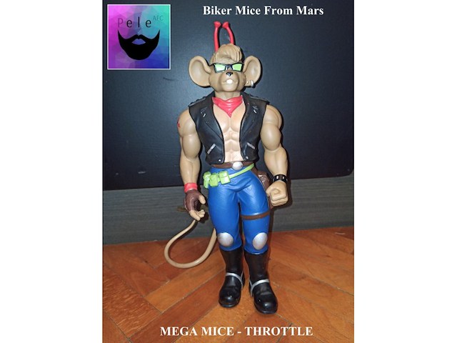 Biker Mice From Mars - Mega Mice Throttle 30cm -RARITET