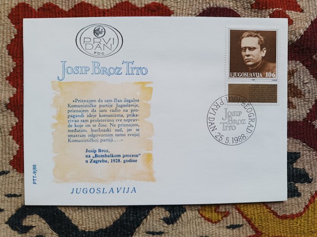 FDC - 9/88 Josip Broz Tito