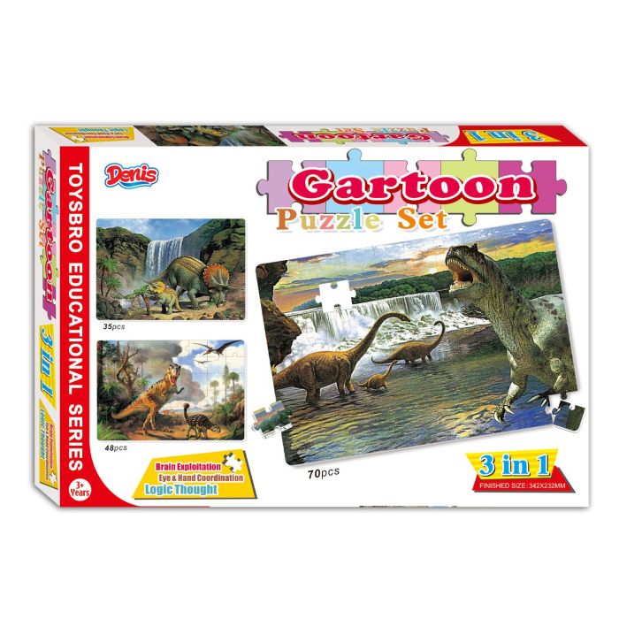 Slagalica set Dinosaurusi 3u1 -153 delova