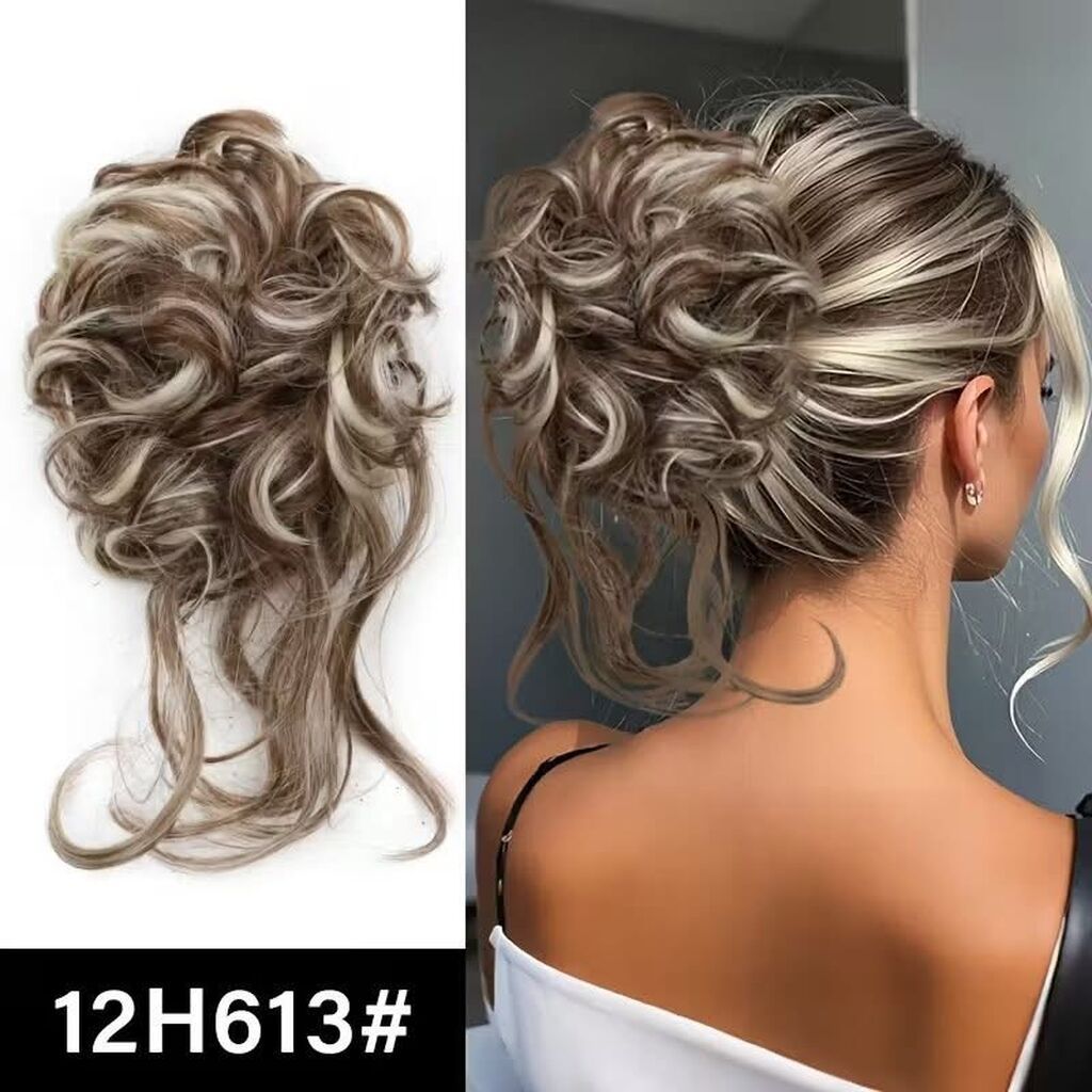 Naziv: Umetak/punđa od sintetičke kose – kovrdžava, brza frizura