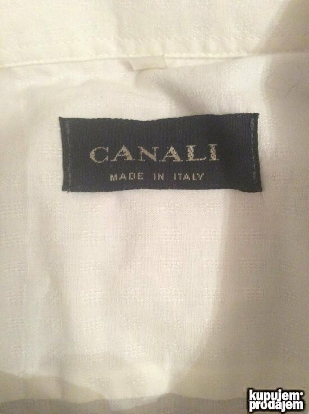 Original CANALI Milano 43-44 100% cotton Ramena 52cm-53cm duzina