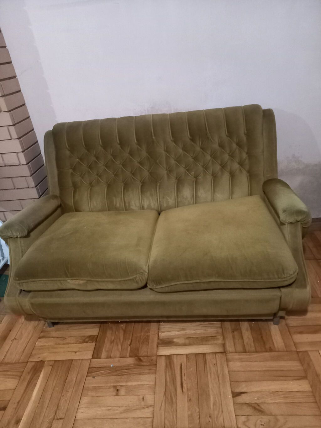 Dvosjed na razvlačenje (sofa bed) sa metalnim mehanizmom i latofleks
