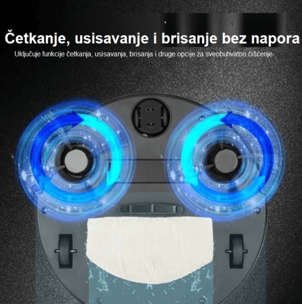 Smart Cleanie – 4-u-1 robot za čišćenje Ključne funkcije: - Četkanje