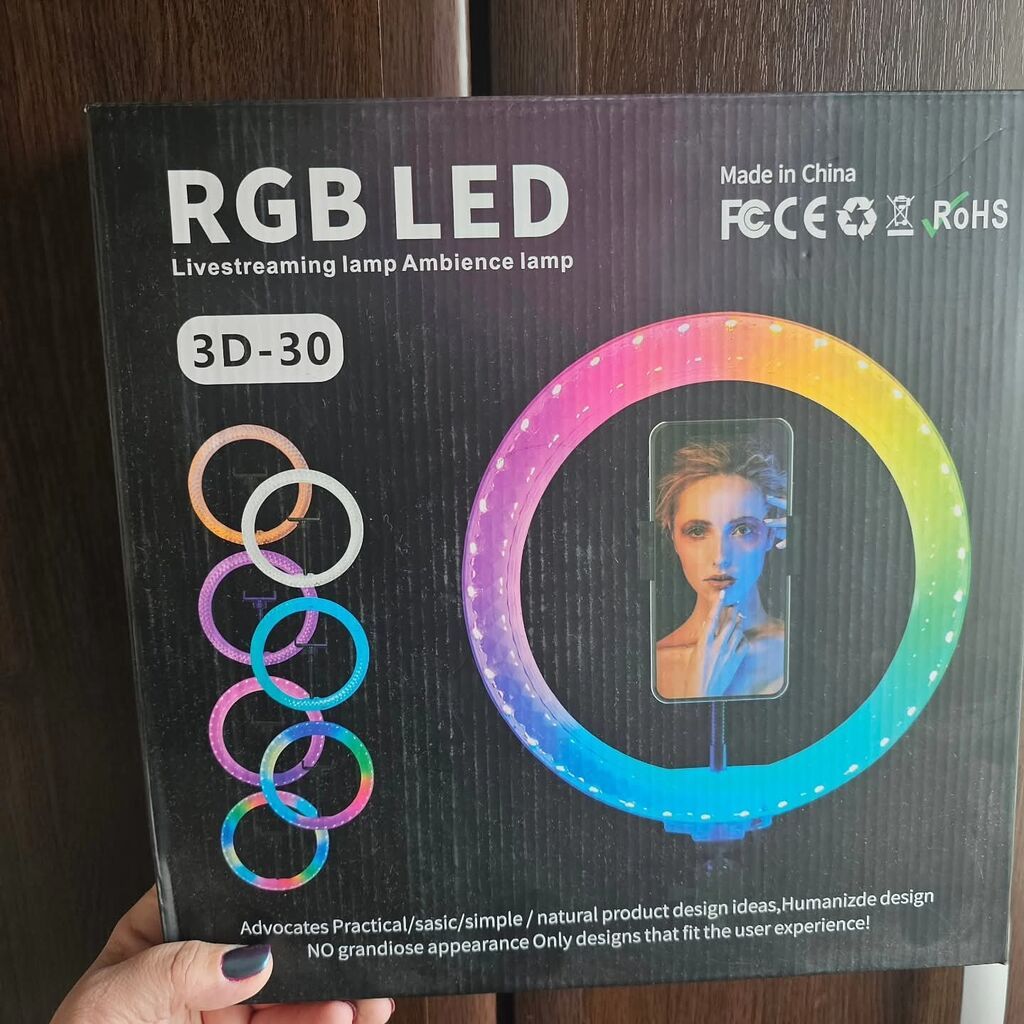 Ring light RGB LED 3D - 30cm Sareni ring za osvetljenje dok se