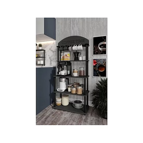 HANAH HOME COFFEE STAND POLICA TIME BLACK (282PTR1309) CENA