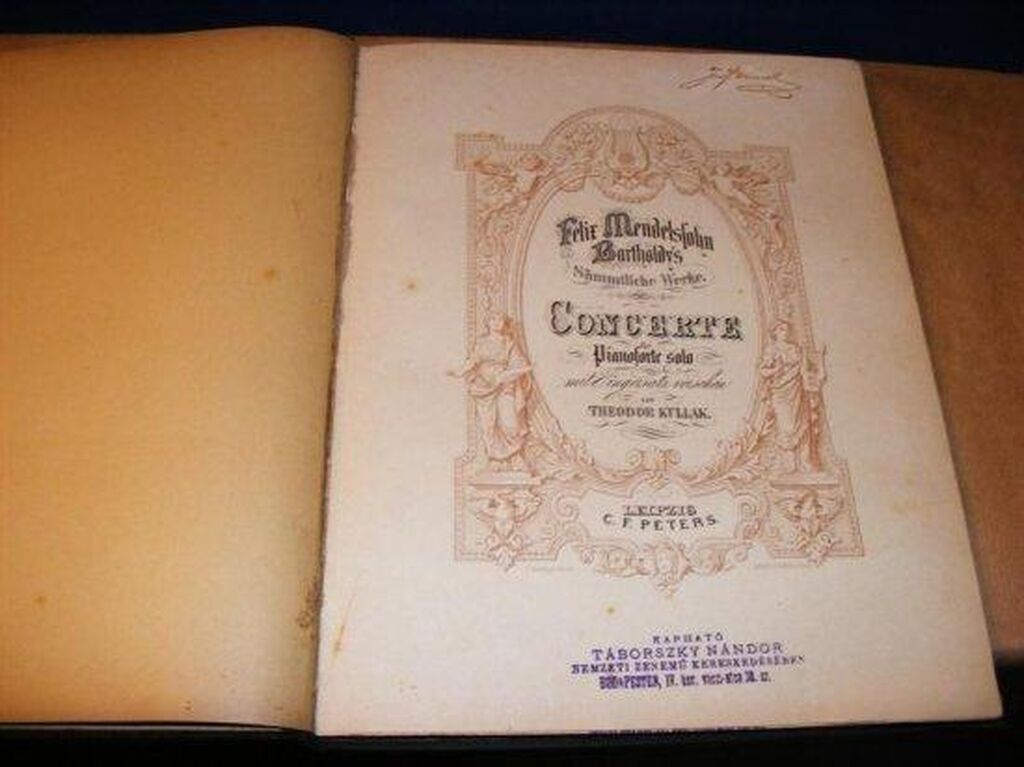 Mendelssohn-Bartholdy Kullak, Theodor Leipzig C. F. Peters, 1925 Felix