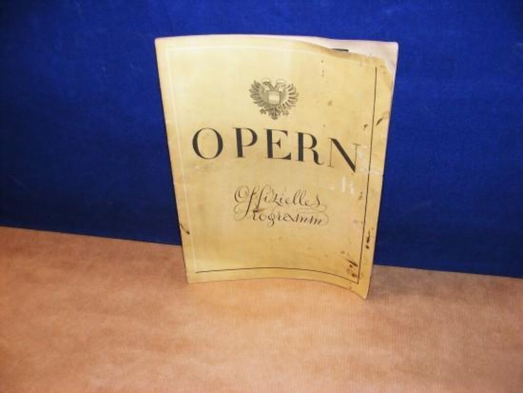 Opern Theater Offizielles Programm Don Quixote 21. janner 1937