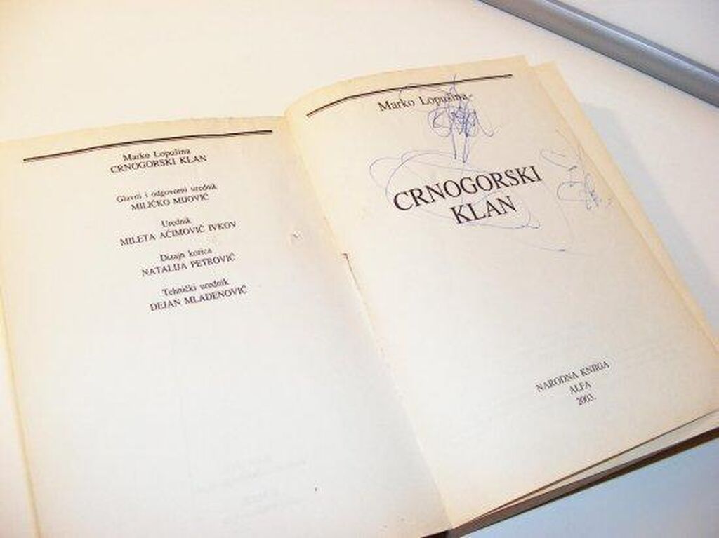 CRNOGORSKI KLAN Marko Lopu šina2003 alfa narodna knjigamek povez 20