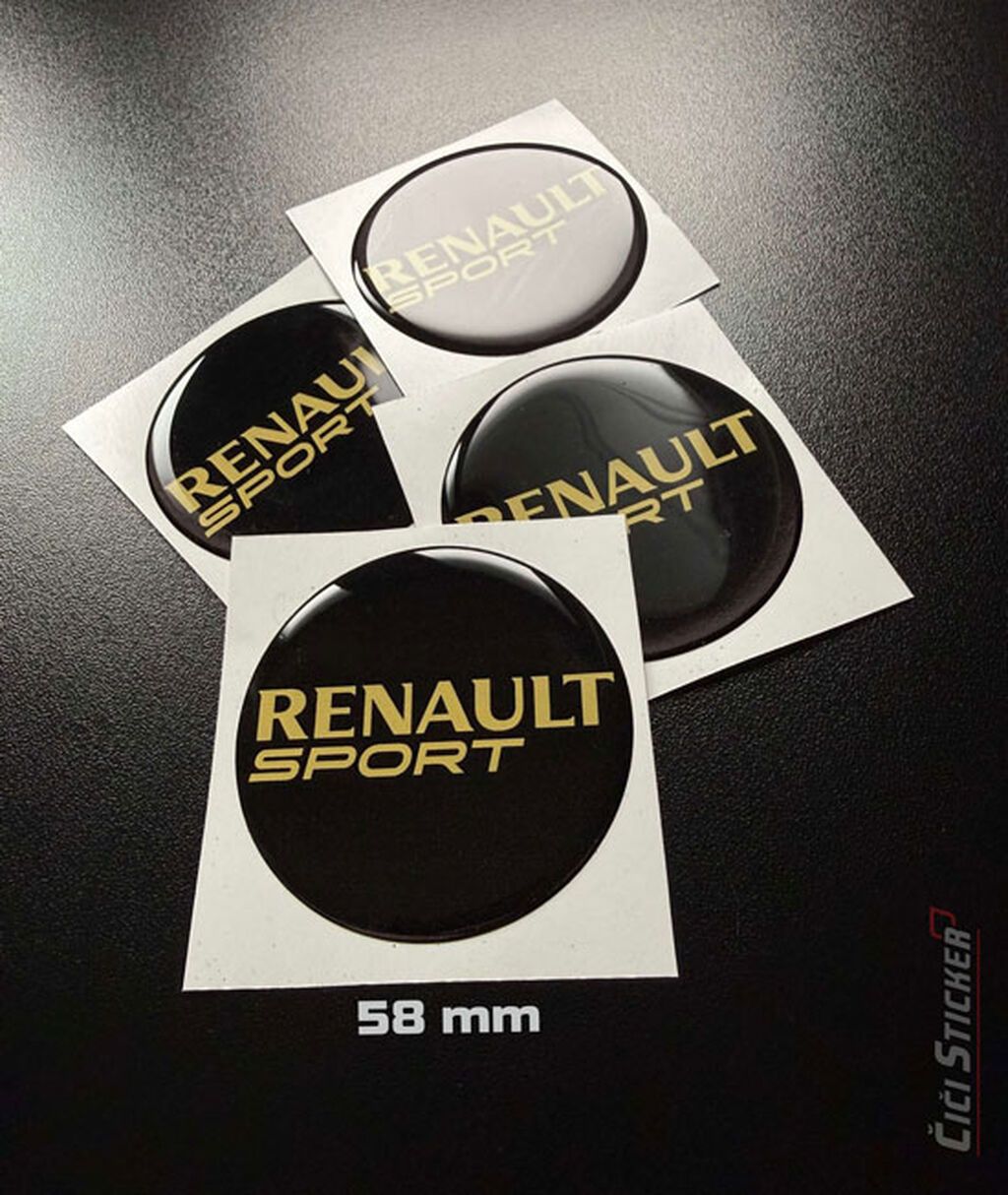 RENAULT Sport 3D Stikeri za felne - Nalepnice za cepove-2739 Renault