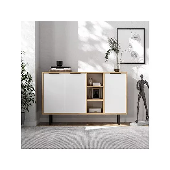 HANAH HOME KOMODA VIYANA SAPPHIRE OAK WHITE CENA