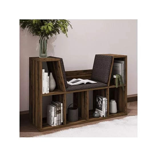 HANAH HOME POLICA ZA KNJIGE LIVORA RUSTIC WALNUT CENA