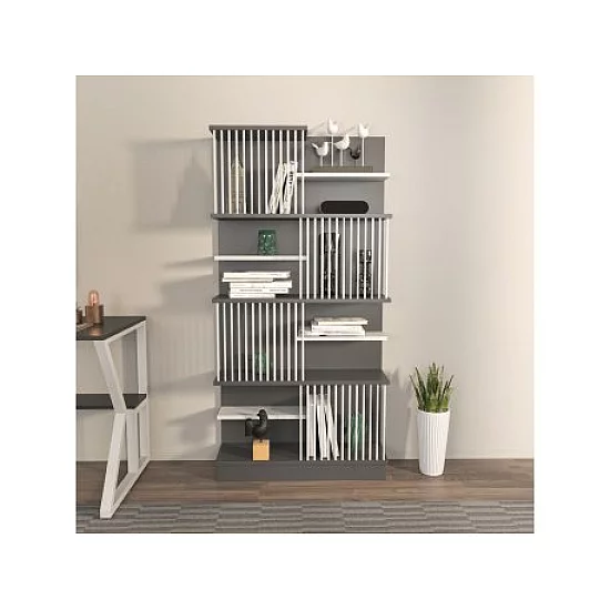 HANAH HOME POLICA ZA KNJIGE ARYA ANTHRACITE WHITE CENA