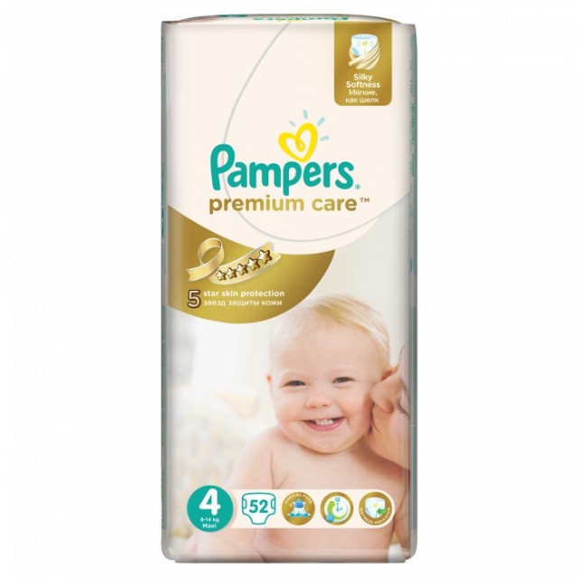 PAMPERS PELENE PREMIUM CARE 4 MAXI (52 KOMADA)