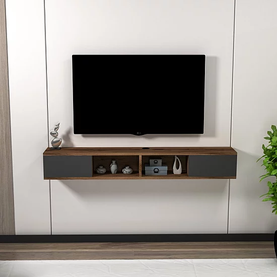 HANAH HOME TV POLICA MAYER LIGHT WALNUT ANTHRACITE