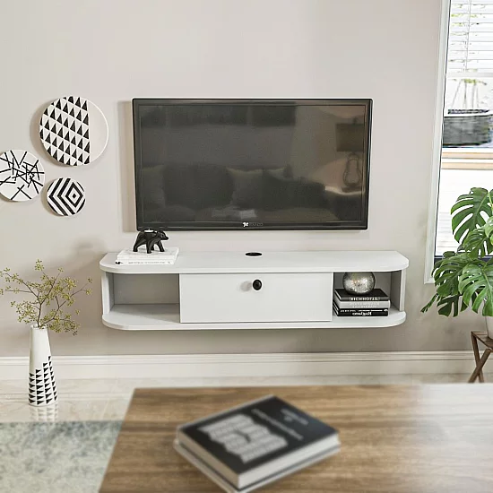 HANAH HOME TV POLICA IBARRA WHITE CENA
