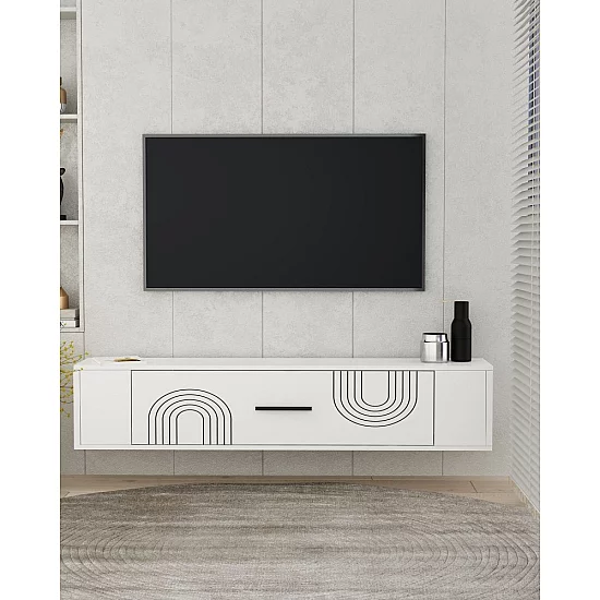 HANAH HOME TV POLICA RESTOL 2 WHITE