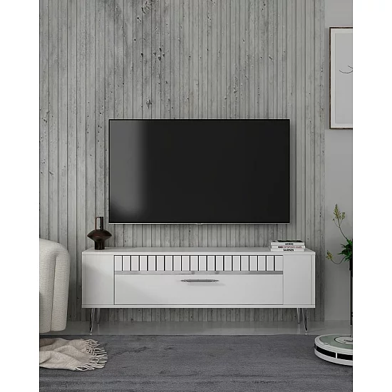 HANAH HOME TV POLICA RETROLP1 WHITE SILVER CENA
